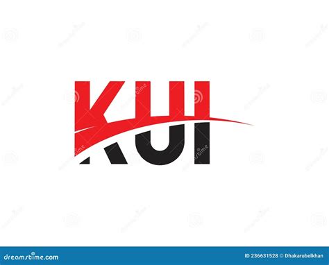 KUI Letter Initial Logo Design Stock Vector Illustration Of Graphic Black