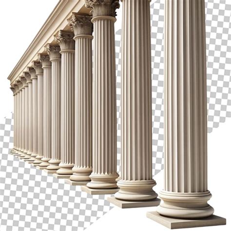 A Row Of Columns With Columns In The Middle Of Them Premium Ai Generated Psd