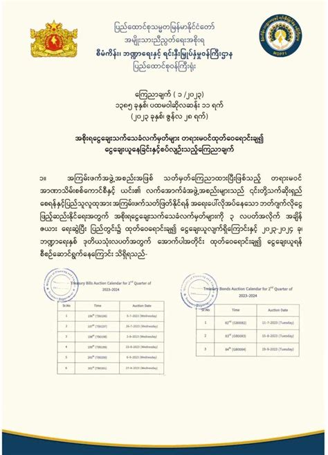 Khit Thit Media On Twitter စစ်တပ်က ထုတ်ပြန်သည့် ငွေတိုက်စာချုပ်များ