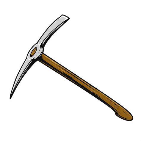 Premium Vector Pickaxe Mining Tool Vector Illustration