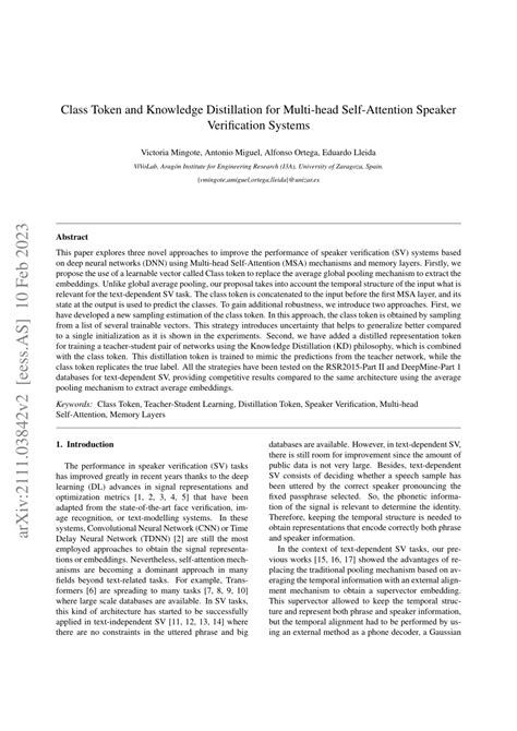 Pdf Class Token And Knowledge Distillation For Multi Head Self