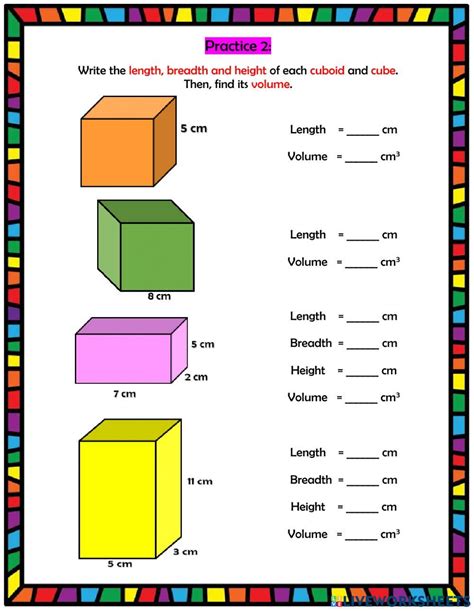 4162389 Y6 Find The Volume Of A Cube And Cuboid