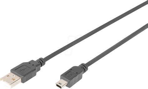 Digitus 3010818s Usb 2 0 Cable A Connector To Mini B Connector 1 8 M At Reichelt Elektronik