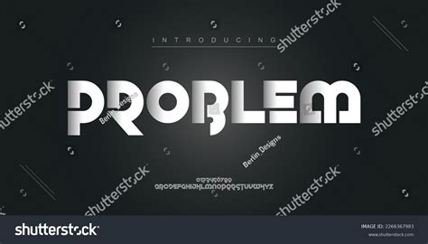 Problem Digital Modern Alphabet New Font Stock Vector Royalty Free Shutterstock