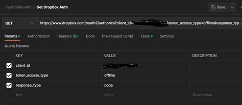 Dropbox Api How To Get The Access Code Generated Using Postman Stack