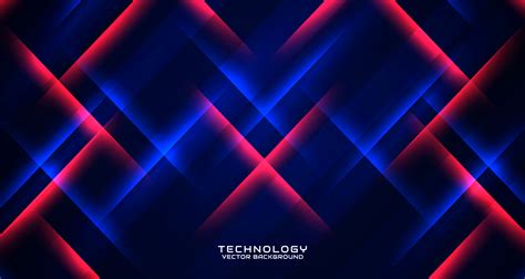 D Red Blue Techno Abstract Background Overlap Layer On Dark Space With Glowing X Letters Style