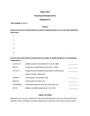 Fillable Online PS 02 Tro Chapter E Chem 1251 Problem Set Text Reading Fax Email Print PdfFiller