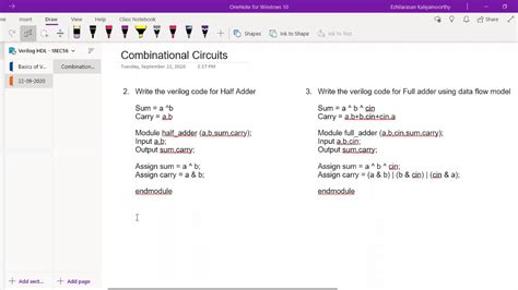 Verilog Hdl Data Flow Model Example 1 Youtube