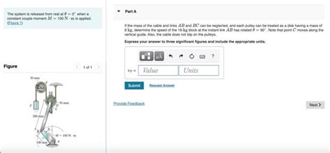 [solved] the system is released trom rest at theta 0 {