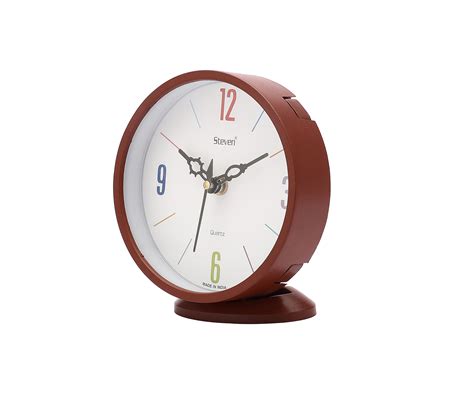 Buy Round Mini Analog Table Clock Red Online In India At Best Price