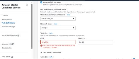 Issue With Cpu Setting For Ecs Task Definitions On Ec2 Aws Repost