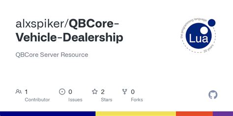 GitHub Alxspiker QBCore Vehicle Dealership QBCore Server Resource