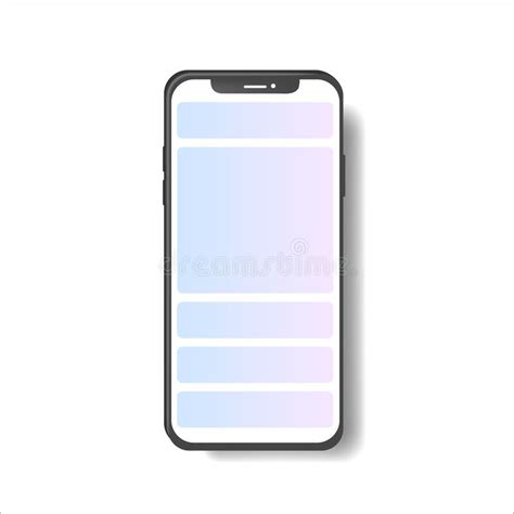 Realistic Smartphone Mockup Device Ui Ux Mockup For Presentation Template Stock Vector