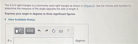 Solved The 3 4 5 ﻿right Triangle Is A Commonly Used Right