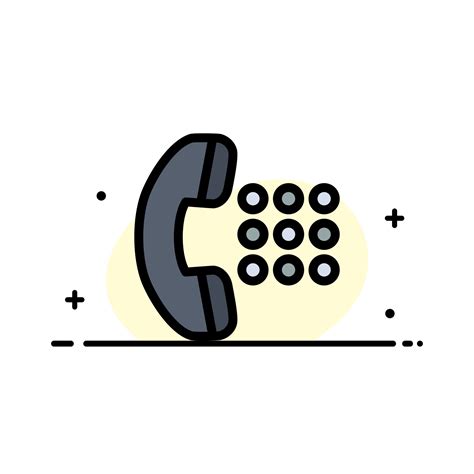 Apps Call Dial Phone Business Flat Line Filled Icon Vector Banner Template 14633323 Vector Art