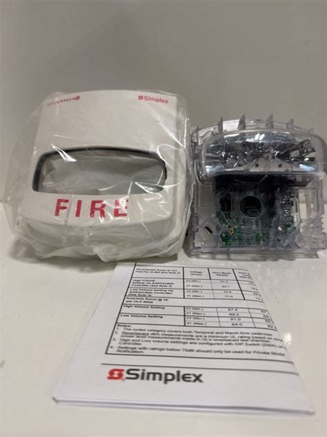 Simplex 07431075 Addressable Strobe Light Fire Alarm 49vo Wwfo Ba