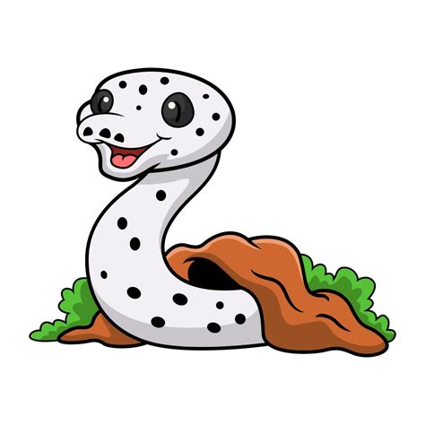 Cute Cow Reticulated Python Cartoon Out From Hole Vector Art At Vecteezy