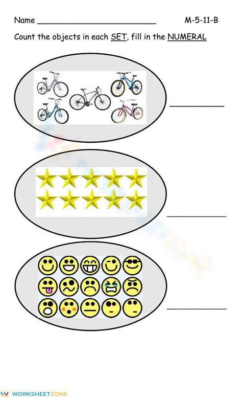 Counting Sets Worksheet