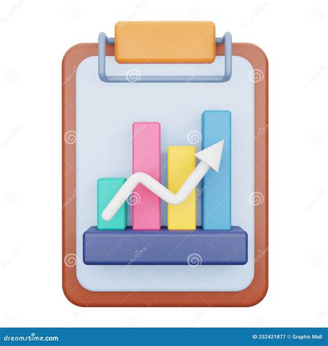 Analytics Report 3d Rendering Isometric Icon Stock Vector