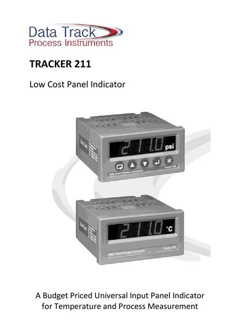 Data Track Tracker 211 User Manual Manualzz
