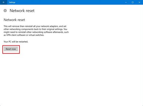 Reset Network Settings On Windows Windows