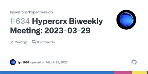 Hypercrx Biweekly Meeting Hypertrons Hypertrons Crx Discussion GitHub