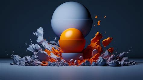 Premium Photo Minimalist Explosion Colorful Explosion Vibrant Dynamic