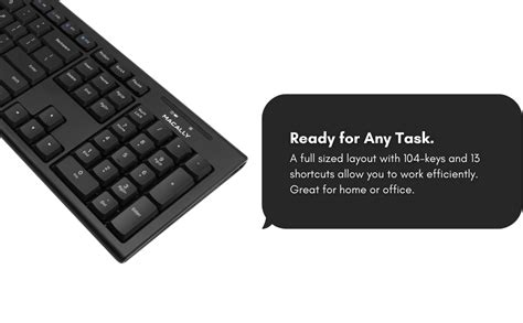 Macally 2 4g Wireless Keyboard Ergonomic Full Size Computer Keyboard Wireless With