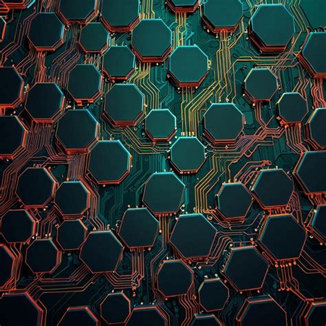 Digital Hexagon Abstract Background Generated Ai Premium Ai Generated