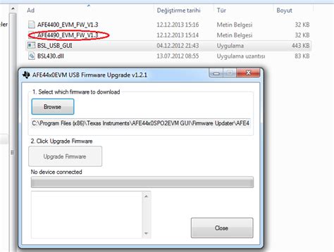 Problem With Afe4490spo2evm Gui V20 Firmware Upgrading And Exe