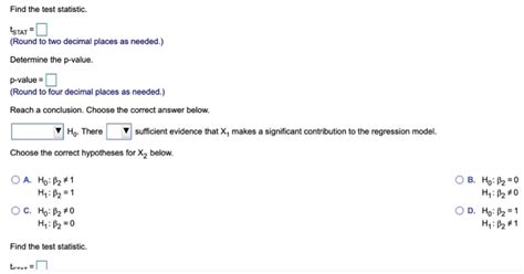 Solved A Regression Analysis Is Performed Using Data For 32