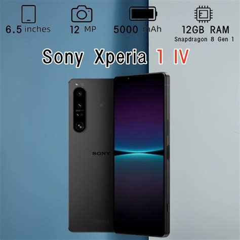 Смартфон Sony Xperia 1 IV 256 ГБ 12 ГБ Черный OLED/AMOLED 1 SIM купить ...