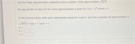 solved use the linear approximation method to find a number