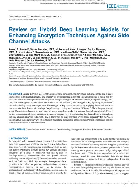 Pdf Review On Hybrid Deep Learning Models For Enhancing Encryption