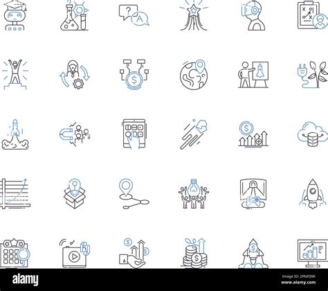 Development line icons collection. Progress, Advancement, Evolution, Growth, Innovation ...