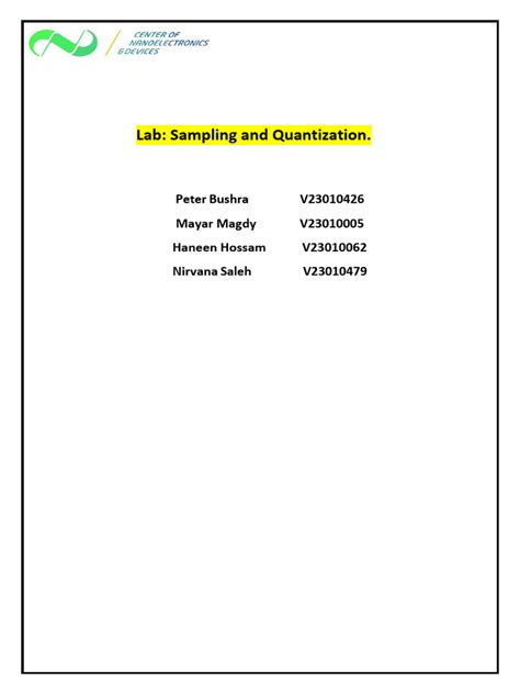 Sampling 1 Pdf Signal To Noise Ratio Sampling Signal Processing