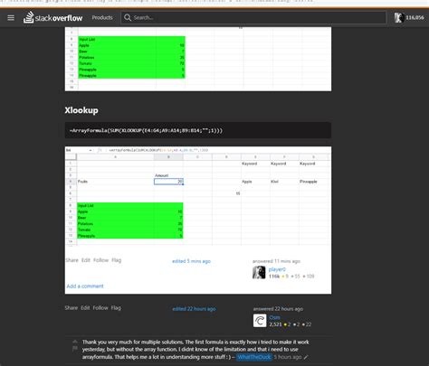Formula EXCEL Google Sheets Best Way To SUM Multiple VLOOKUP Stack Overflow