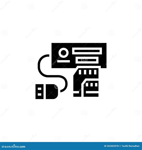 Card Reader Vector Icon Computer Component Icon Solid Style Perfect Use For Logo Presentation