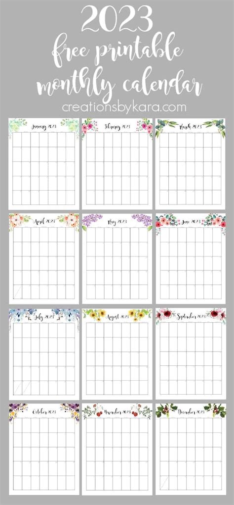 Free Printable Monthly Calendar With Holidays Free Printable By