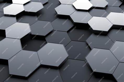 Premium Photo Abstract 3d Rendering Of Surface With Hexagons