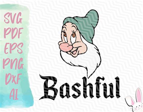 Seven Dwarfs Bashful SVG Instant Download Svg Pdf Eps Etsy