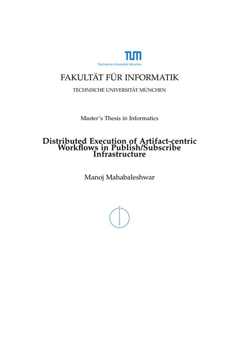 Pdf Distributed Execution Of Artifact Centric Workflows In Publishsubscribe Infrastructure