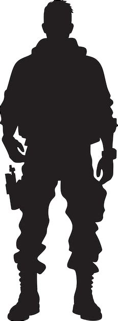 Premium Vector Shadow Enforcer Iconic Design Featuring A Military Man