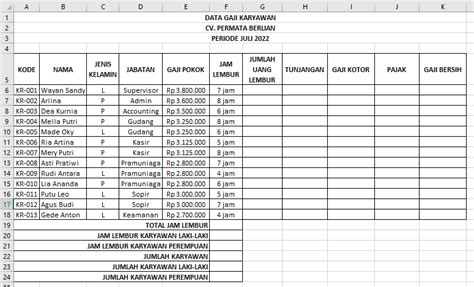 Latihan Praktek Menggunakan Fungsi Matematika Pada Microsoft Excel Kelasmega