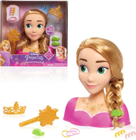 Brandclub Disney Princess Rapunzel Styling Head Blonde Hair 10