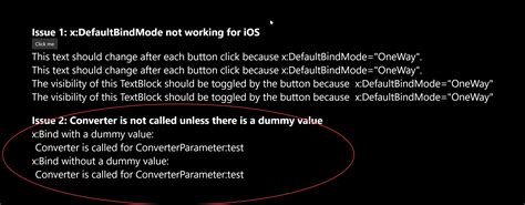 Xbind Converter Needs A Dummy Value To Be Called On Ios · Issue 2694 · Unoplatformuno · Github