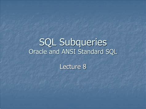 PPT SQL Subqueries And Join Types PowerPoint Presentation Free Download ID 9566727