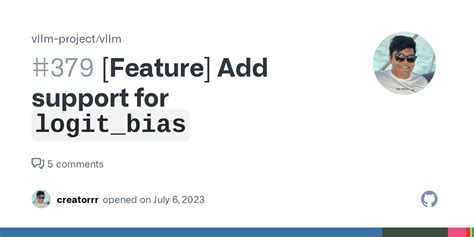 Feature Add Support For Logit Bias Issue 379 Vllm Project Vllm