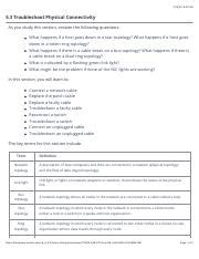 Comprehensive Guide To Troubleshooting Physical Connectivity In Course Hero