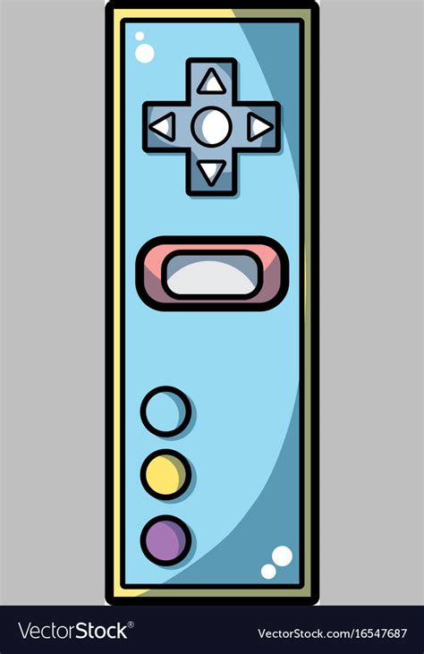 Videogame Controller With Buttons To Play Vector Image
